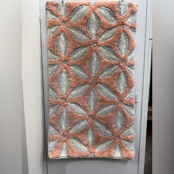 Threshold | Other | Threshold Peach And Aqua Blue Floral Rug | Poshmark